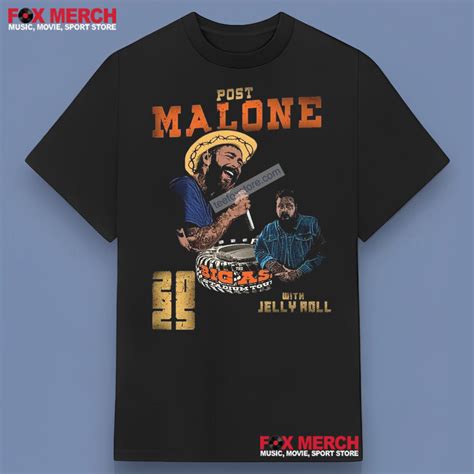 Post Malone And Jelly Roll Big Ass Stadium Tour 2025 Graphic T Shirt
