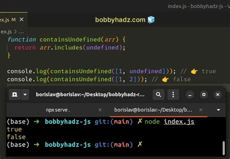 Check If An Array Contains Undefined In Javascript Bobbyhadz