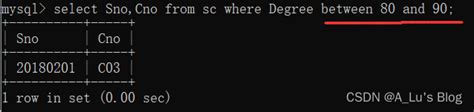 【数据库】mysql单表查询 查询每门课成绩最低的学生的学号和课程号 csdn博客