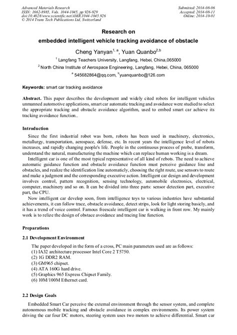 Research On Embedded Intelligent Vehicle Tracking Avoidance Of Obstacle