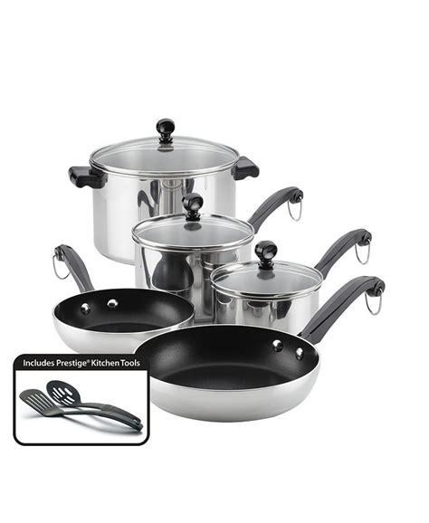 Farberware Classic Series Stainless Steel Nonstick 10 Piece Cookware