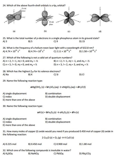 Solved Which Of The Above Fourth Shell Orbitals Is A P Y Chegg