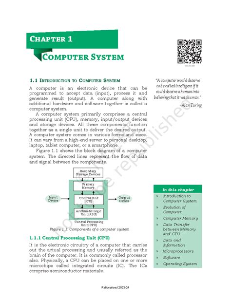 Computer System Reference 1 Introduction To Computer System A