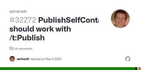 PublishSelfContained Should Work With T Publish Issue Dotnet Sdk GitHub