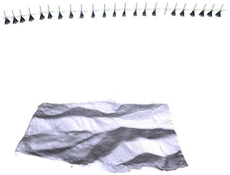 Experiment 1 A Portion Of The Dense Terrain Elevation Model And Camera