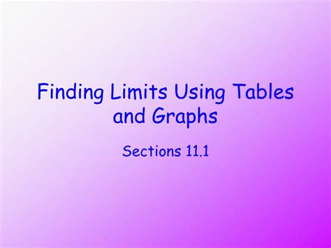 PPT Exploring Limits Through Tables And Graphs For Calculus Study PowerPoint Presentation ID