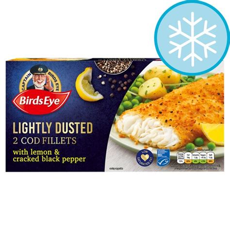 Birds Eye Lightly Dusted Lemon And Pepper Cod Fillets 280g Tesco Groceries