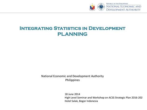 ppt integrating statistics in development planning powerpoint