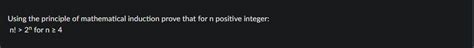solved using the principle of mathematical induction prove