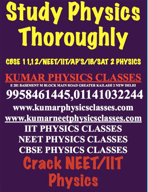 Iit Physics Classes Physics Classes Kumar Physics Classes New Delhi Iit Physics Classes Physics Classes Kumar Physics Classes New Delhi