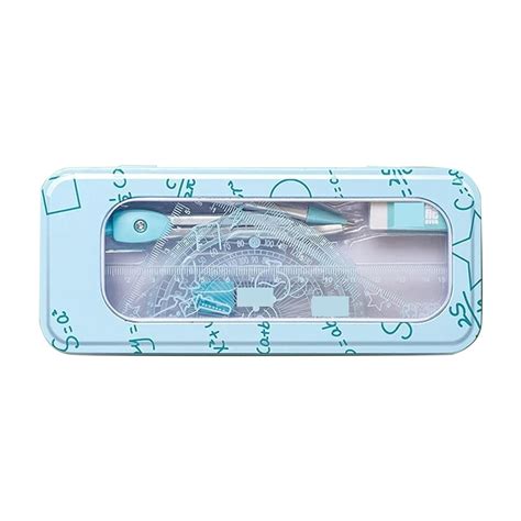 Spring Sale Compasses Set Geometry Tool 8 Pieces Ruler Pencil Set Geometry Protractor Math