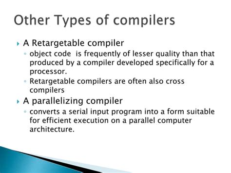 Compilers Pptx Programming Languages Computing