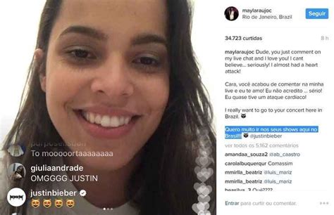 Justin Bieber Comenta Live De Ex Bbb Mayla Gostosa