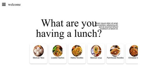 Food Menu Page