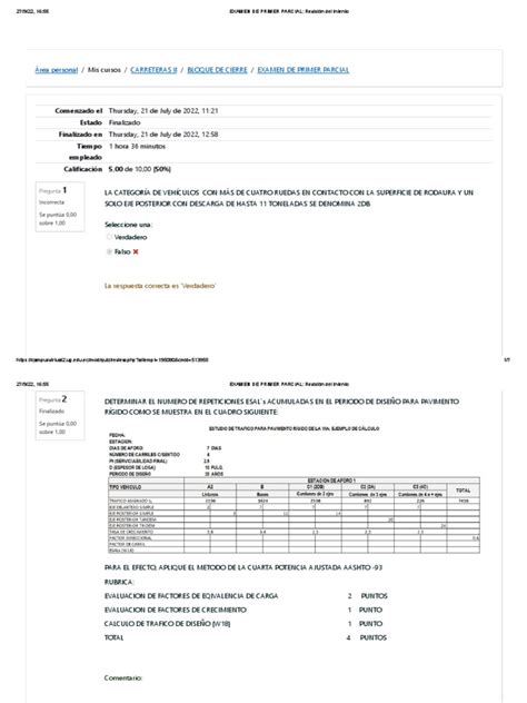 Examen De Primer Parcial Revisión Del Intento Pdf