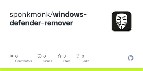 GitHub Sponkmonk Windows Defender Remover