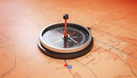 Premium Photo Global Navigation Exploration And Mapping Adventure With Magnetic Compass