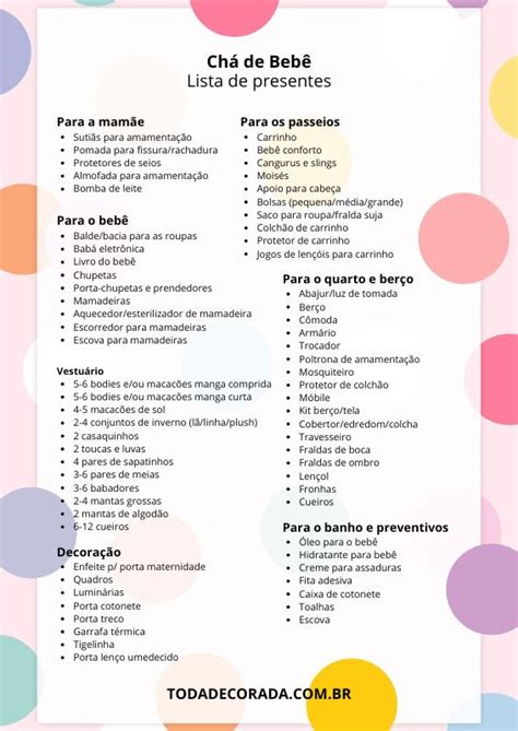 22 Listas De Chá De Bebê Veja O Que Não Pode Deixar De Pedir
