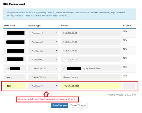 Cara Membuat Sub Domain Di Manage Dns Domain
