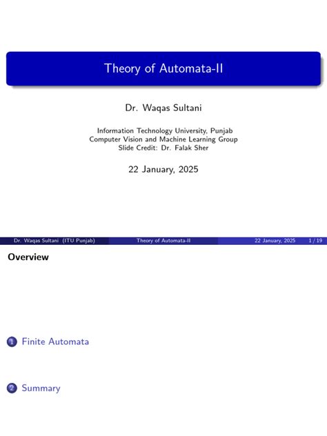 02 Lect Dfaautomata Pdf Automata Theory Algorithms