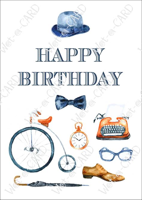 Happy Birthday Retro Man