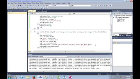 How To Write Code Add Button To Sql Server Db Part 3 Youtube