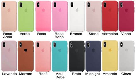 Capa Para Celular Iphone Silicone Case Blister Cores Masculinas Capas