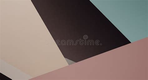 Abstract Geometric Composition With Overlapping Shapes And Angles Colors Stock Illustration