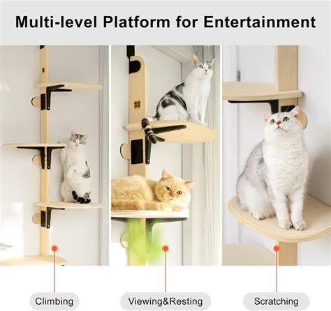 Mewoofun 4 Tier Door Mounted Cat Climbing Shelf User Manual