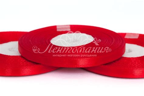 Лента атласная 6мм красная (32,5м) 8055 - 6 мм (міні-опт) - Саме те ...