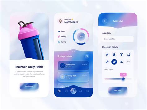 Habit Tracker Mobile App Ui Design Animation By Mahmudul Hasan Manik For Devignedge On Dribbble