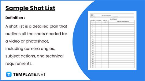 Shot List Template