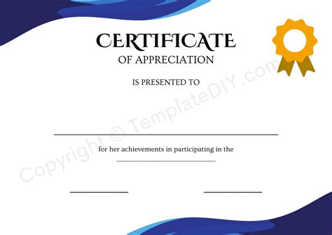 Certificate Of Appreciation Template Printable Pdf Word