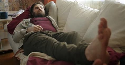 Lazy Man On Couch Stares At Ceiling Thi Stock Video Pond5