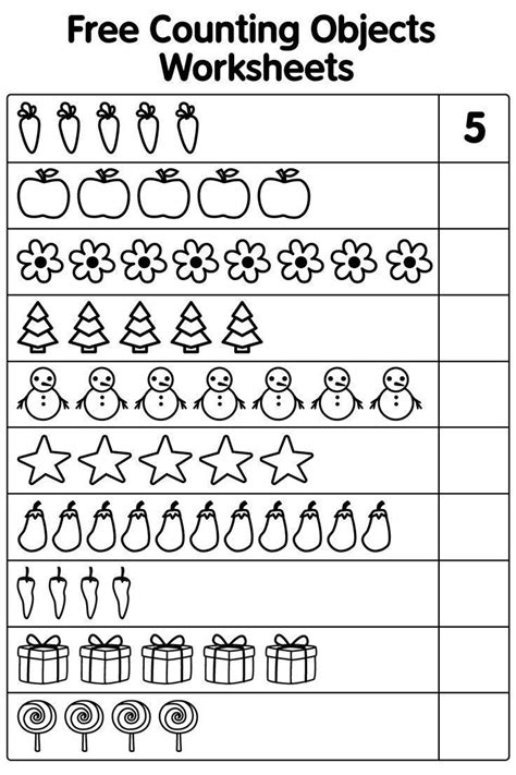 Counting Objects Worksheets Free Download In 2025 Preschool Math