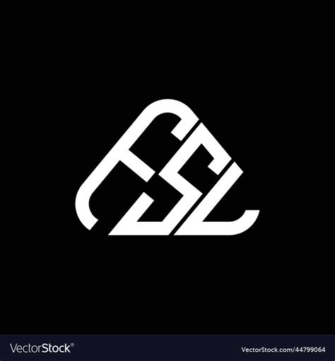 Fsl Letter Logo Creative Design With Graphic Vector Image