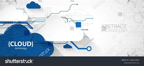 Cloud Computing Concept Abstract Technology Background Stock Vector Royalty Free