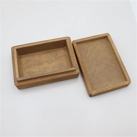 Wooden Half Lap Tile Lid Trinket Box Property Room