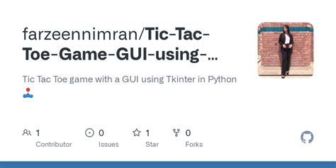 Github Farzeennimrantic Tac Toe Game Gui Using Tkinter Python Tic
