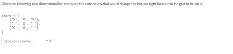 Solved Python Help Given The Following Two Dimensional L