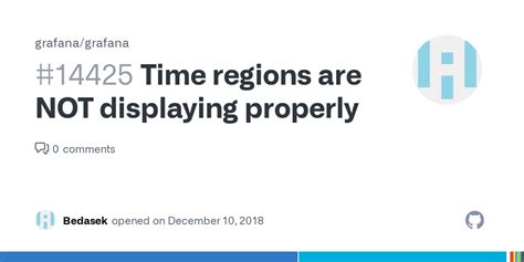 Time Regions Are Not Displaying Properly · Issue 14425 · Grafana