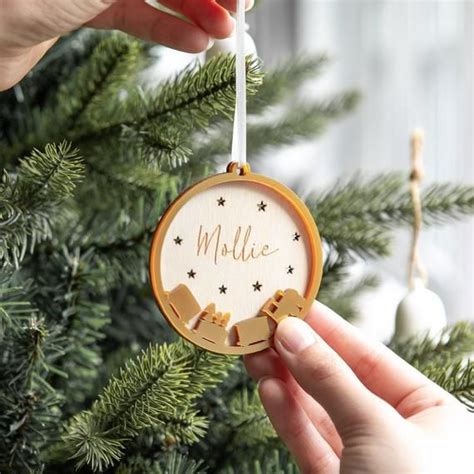 Personalised Christmas Train Bauble Decoration Train Ts First