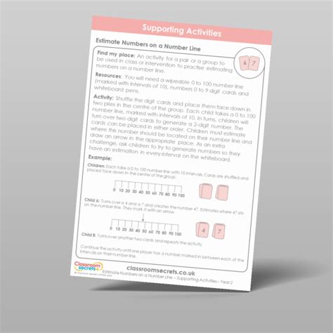 Year 2 Estimate Numbers On A Number Line Supporting Activities Resource