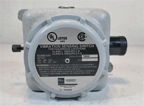 Oz Gedney Tbsm Manual Reset Vibration Sensing Switch