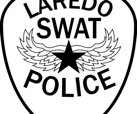 Artstation Laredo Swat Police Patch Vector File Black White Vector Outline Or Line Art File