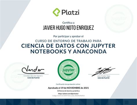 Toolkits Datascience Jupyter Python Platzi Javier Noto