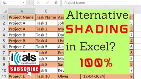 How To Shade Rows Alternatively In Excel YouTube