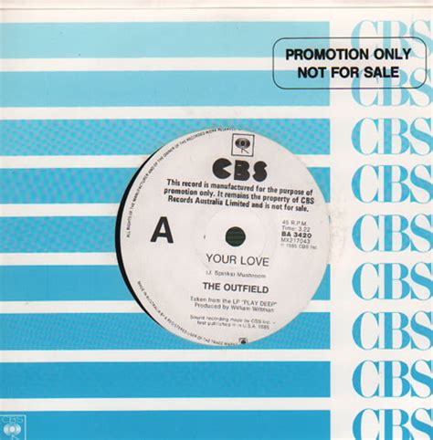 The Outfield Your Love Australian Promo 7 Vinyl Single 7 Inch Record