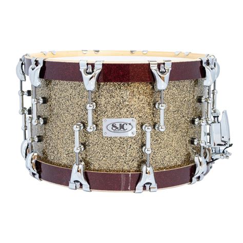 Sjc Drums 14 X 8 Custom Snare Ginger And Merlot Glitter At Gear4music