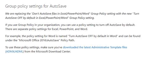 Gpo To Disable The Automatically Save Files Stored In The Cloud By